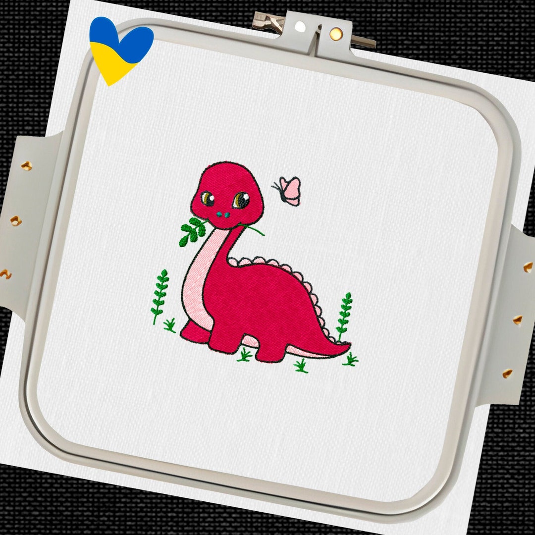 Cartoon Dinosaur Embroidery Pattern Design, Sewing Pattern, Children ...