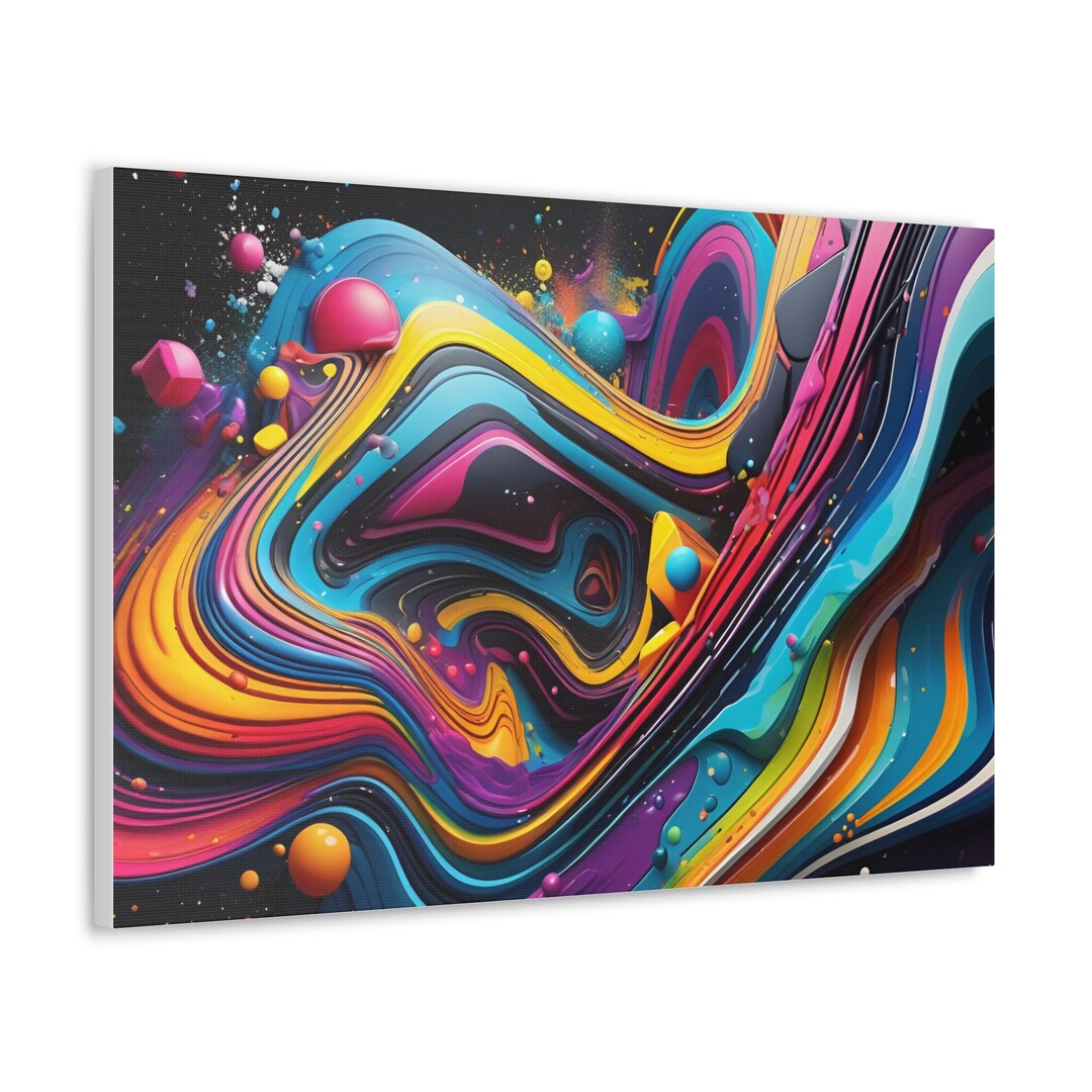 The Majestic Color Monster Art Canvas Wrap - Etsy