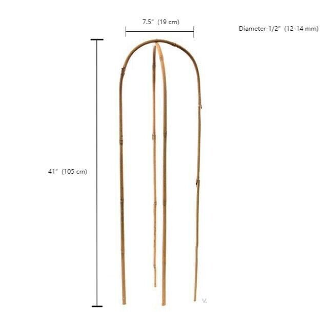 3 Ft Bamboo Plant Trellis, U-hoop Garden Vine Support - Etsy