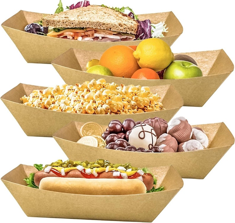 Plaid Paper Food Trays - Disposable 3 Lb Fast Food Boats - Etsy