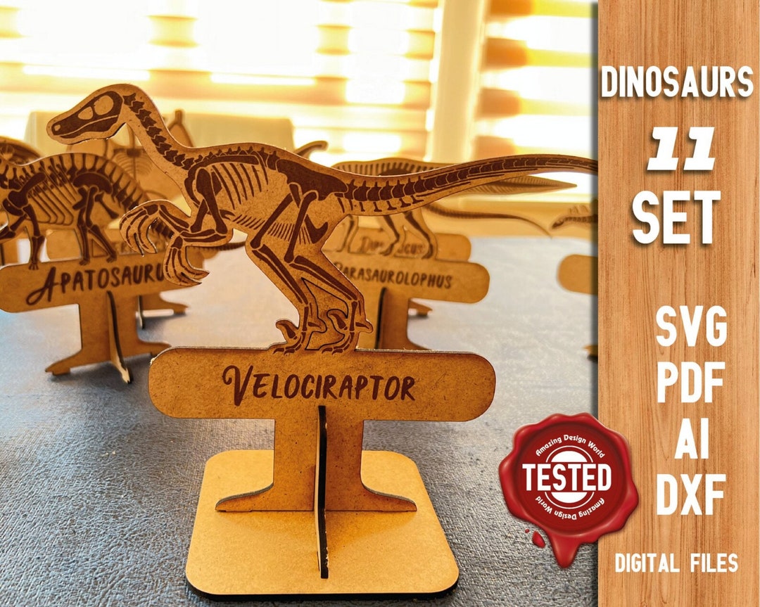 Dinosaur Svg Laser Cut File Multilayer Decor, T-rex Glowforge Project ...