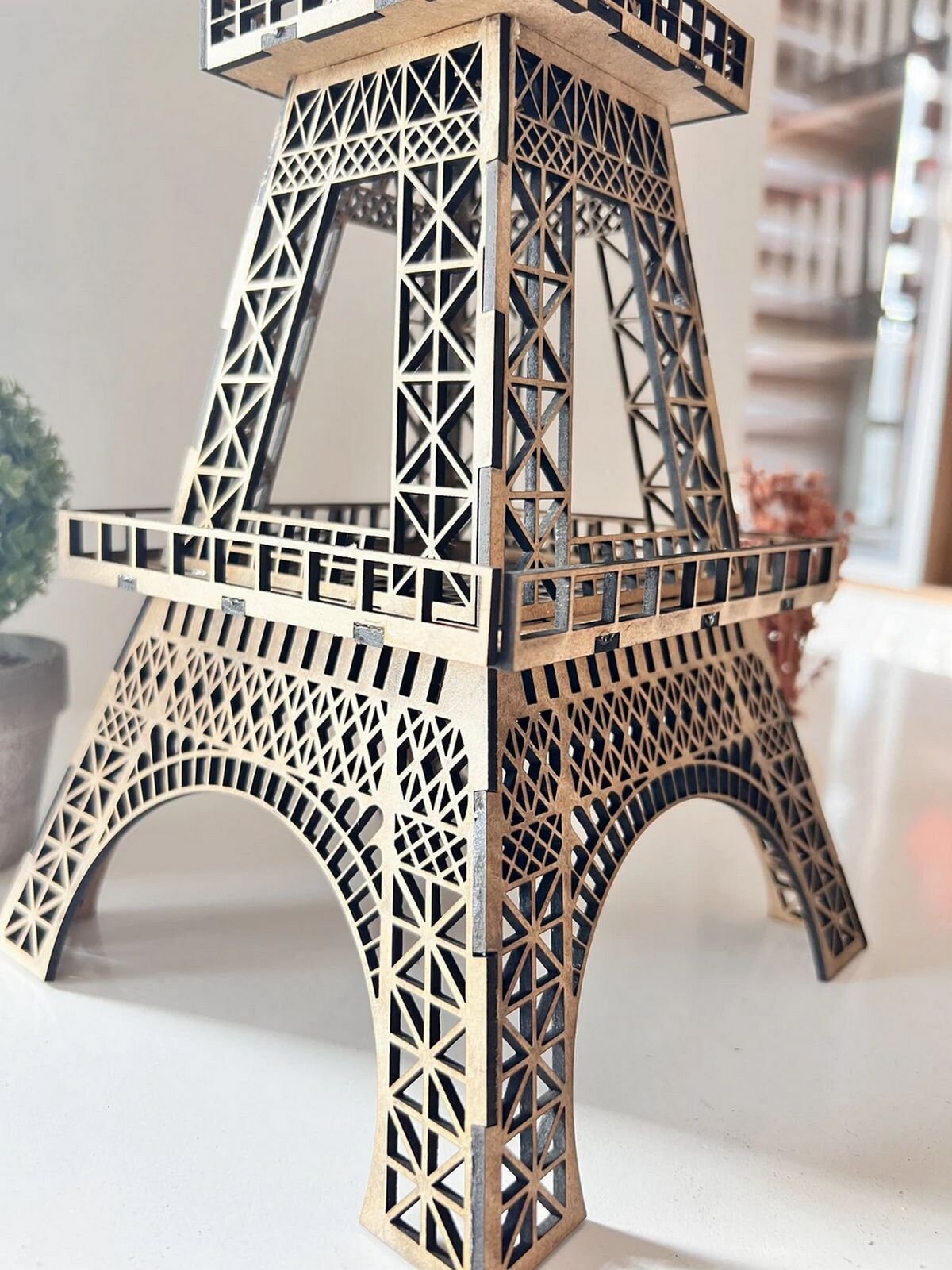 Eiffel Tower 3d Model Laser Cut Laser Wooden SVG Bundle Glowforge ...