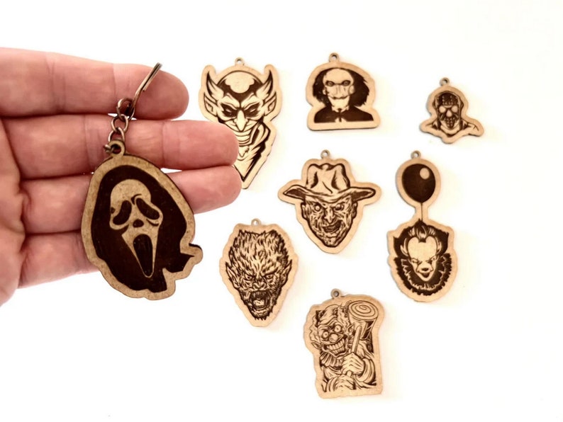 Horror Movies Characters Laser Keychain Movie Digital Download SVG Pdf ...