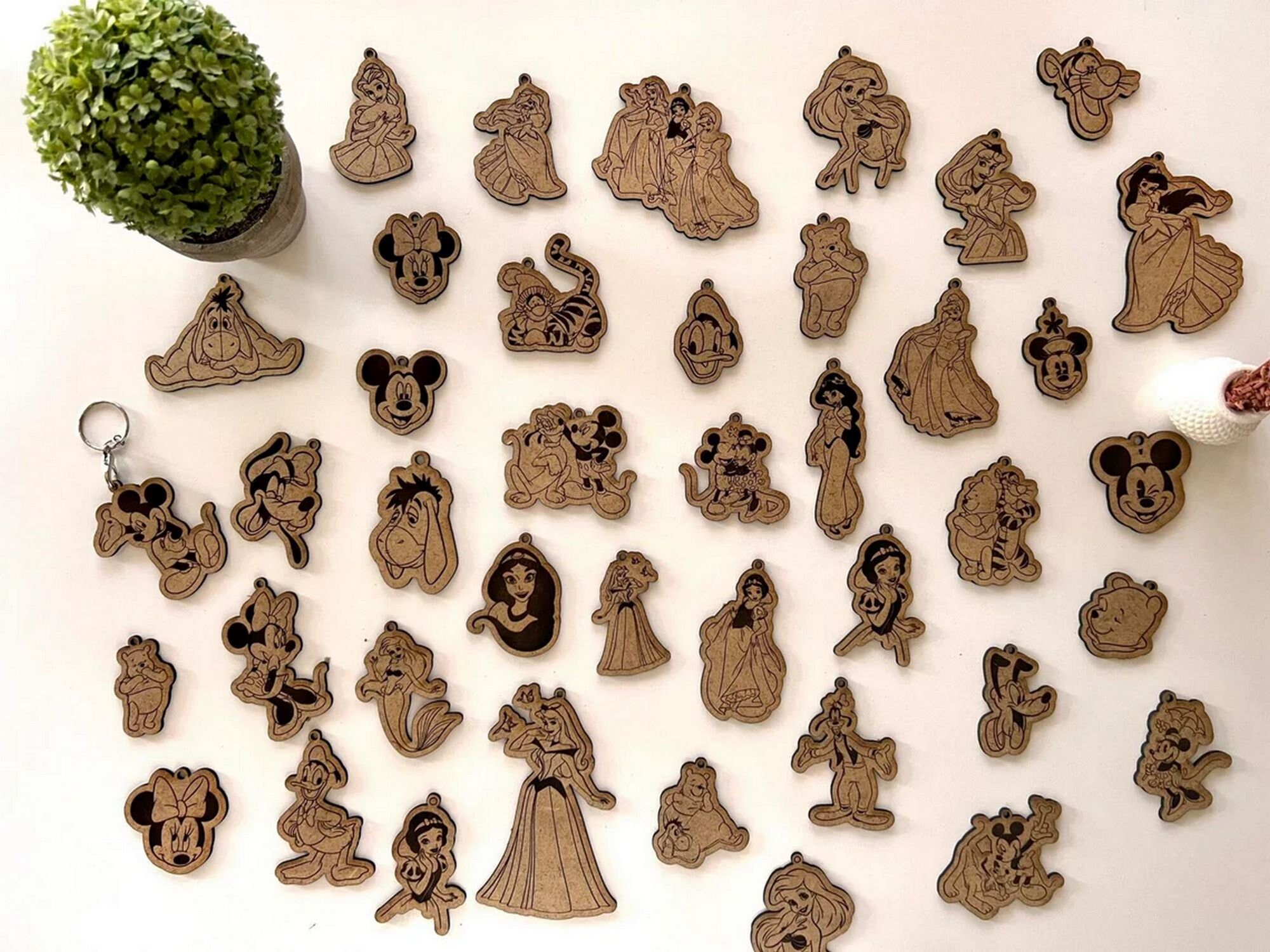 Keychains Mickey Cartoon Bundle Set 235+ Amazing Design Laser Cut File ...