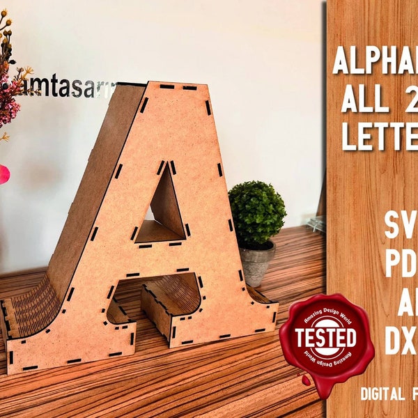 Laser Cut File Alphabet Box - Etsy