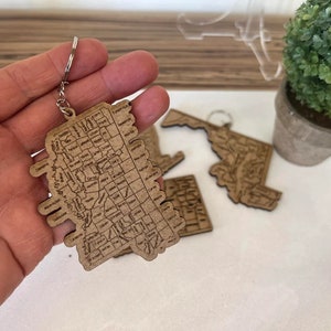 American Usa States Keychains SVG Bundle Laser Cut Files SVG Vector ...