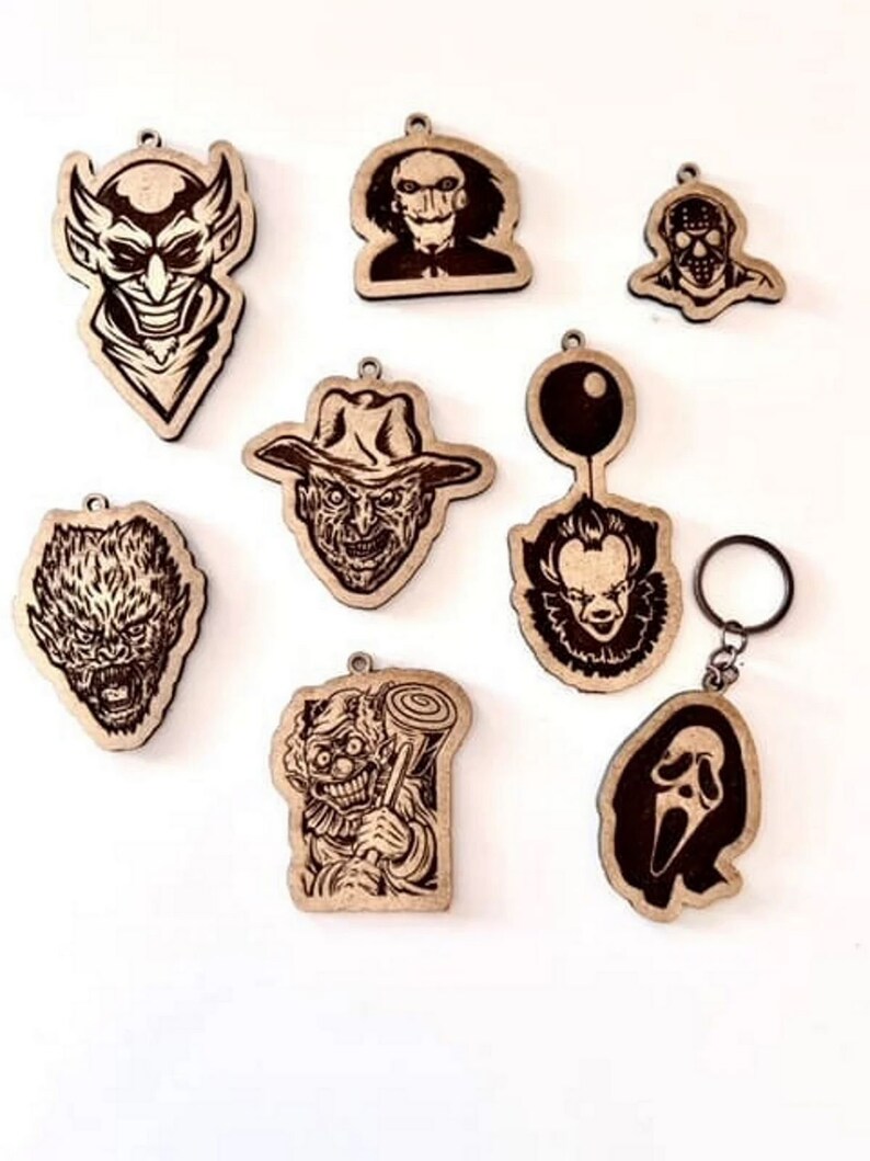 Horror Movies Characters Laser Keychain Movie Digital Download SVG Pdf ...
