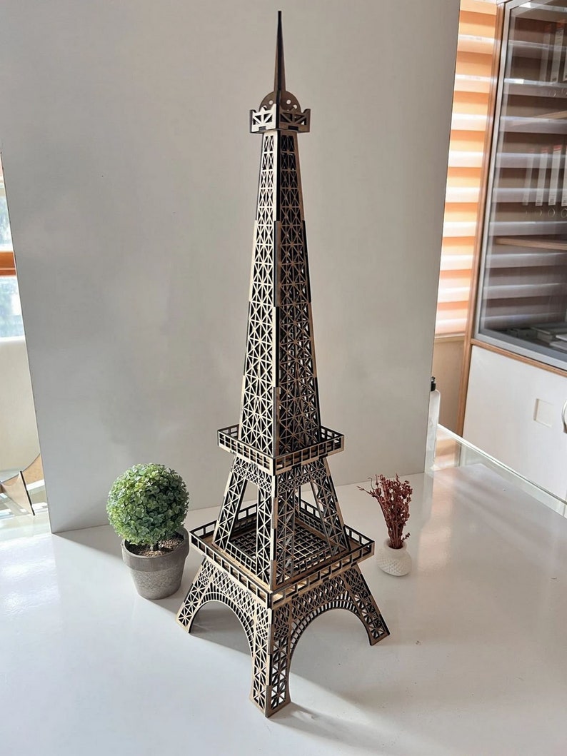 Eiffel Tower 3d Model Laser Cut Laser Wooden SVG Bundle Glowforge ...