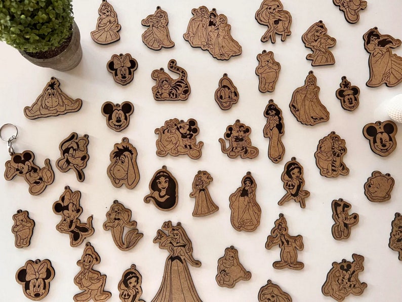 Keychains Mickey Cartoon Bundle Set 235+ Amazing Design Laser Cut File ...