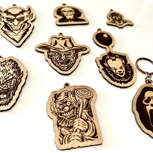 Horror Movies Characters Laser Keychain Movie Digital Download SVG Pdf ...