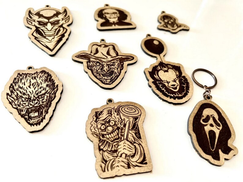 Horror Movies Characters Laser Keychain Movie Digital Download SVG Pdf ...