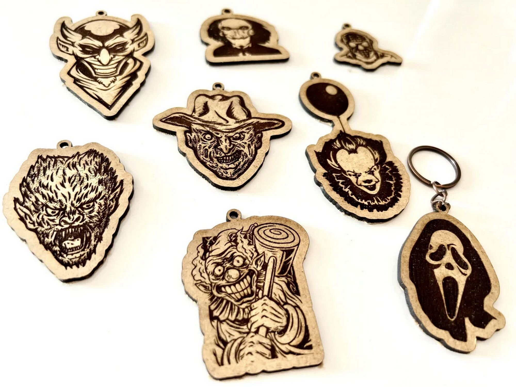 Horror Movies Characters Laser Keychain Movie Digital Download SVG Pdf ...