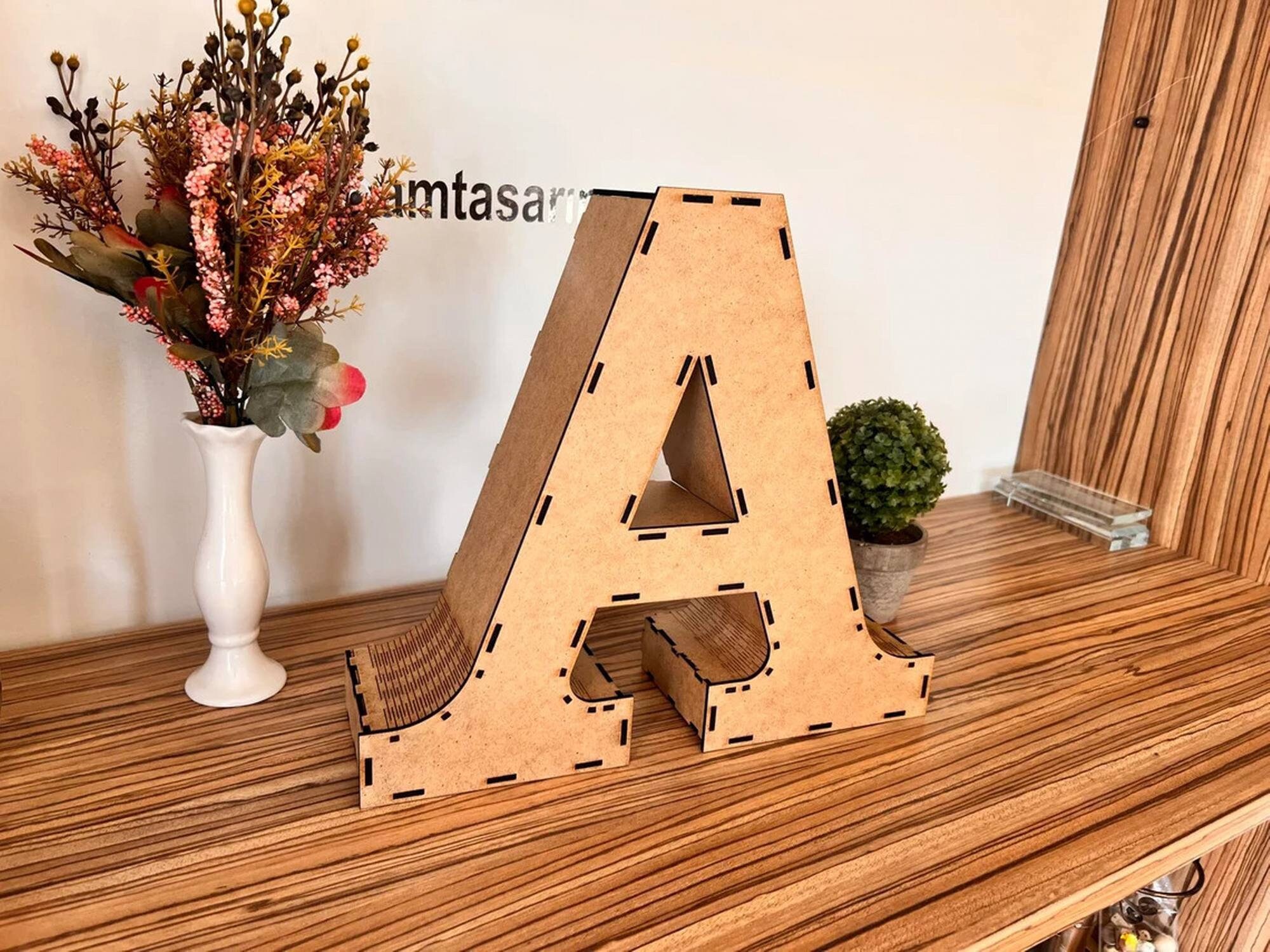 Alphabet Laser Cut 28 Letter Easy & Fast Box Sign Svg Dxf Glowforge ...