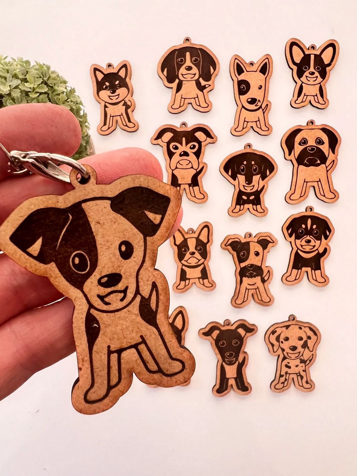 Sweet Dogs Characters Kids Keychains Bundle Set 36 Amazing Design Laser ...