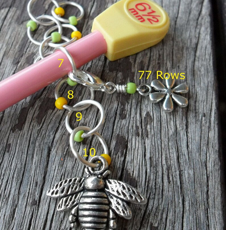 Bumble Bee Row Counter 100 Rows Silver Fits Needle Sizes up to - Etsy