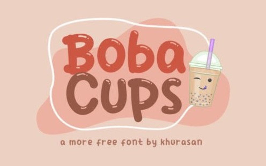 Boba Cups Font, Sans Serif Fonts, Classy Fonts, Handwritten Font ...
