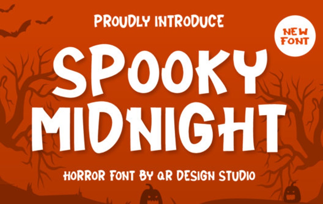Spooky Midnight Font, Display Font, Cricut Font, Casual Font, Modern ...