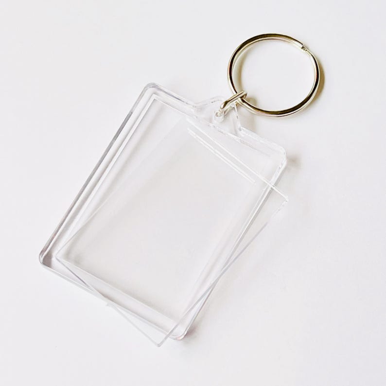 Rectangle Blank Clear Acrylic Photo Insert Keychain-choose Quantity ...