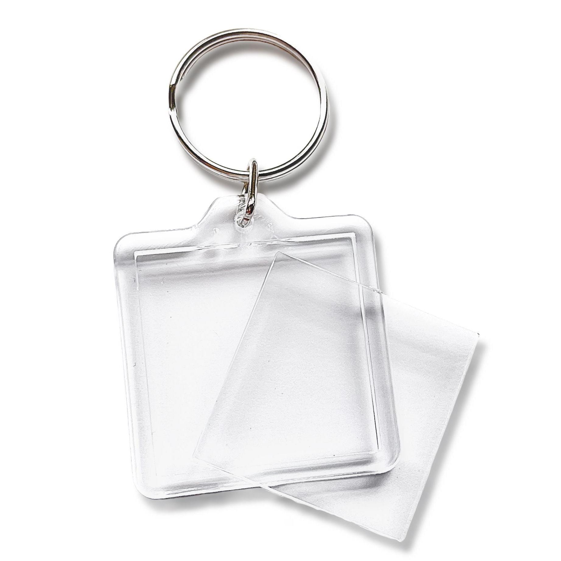 Square Blank Clear Acrylic Photo Insert Keychain-choose Quantity--5pcs ...