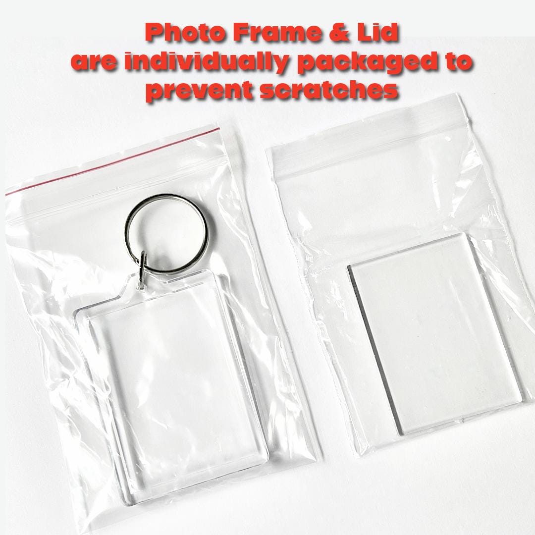 Rectangle Blank Clear Acrylic Photo Insert Keychain-choose Quantity ...
