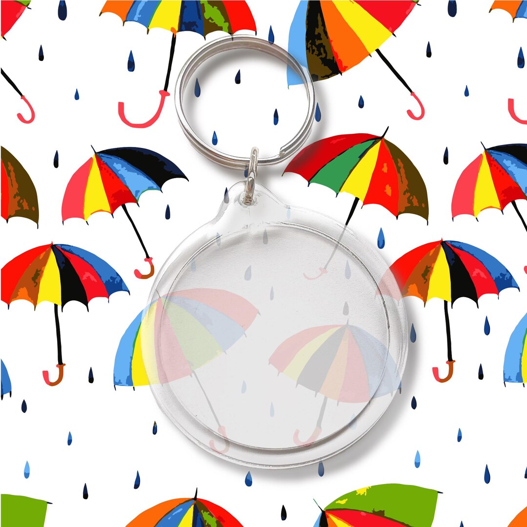 Round Blank Clear Acrylic Photo Insert Keychain-choose Quantity--50pcs ...