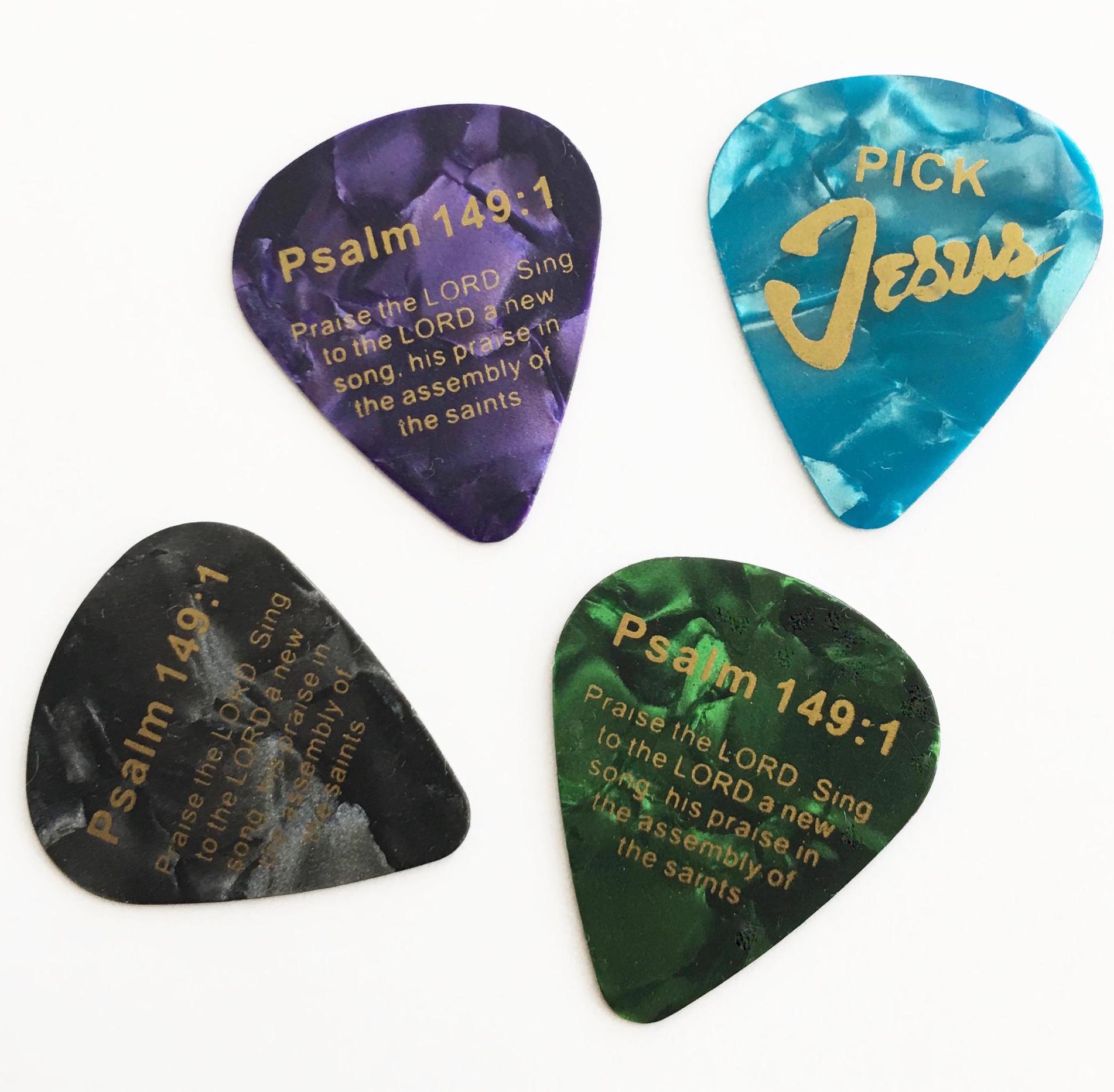 Pick Jesus Guitar Picks Bible Verse Psalm 149:1 Double Sided --create ...