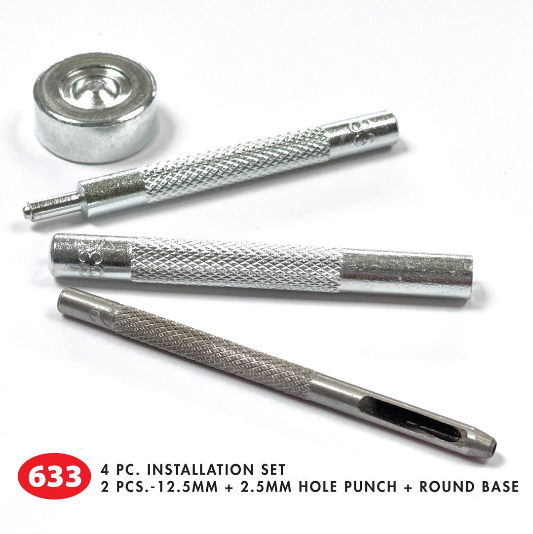 633 Die Punch Rivet/popper/snap Fastener Installation Tool Set--4 Pcs ...
