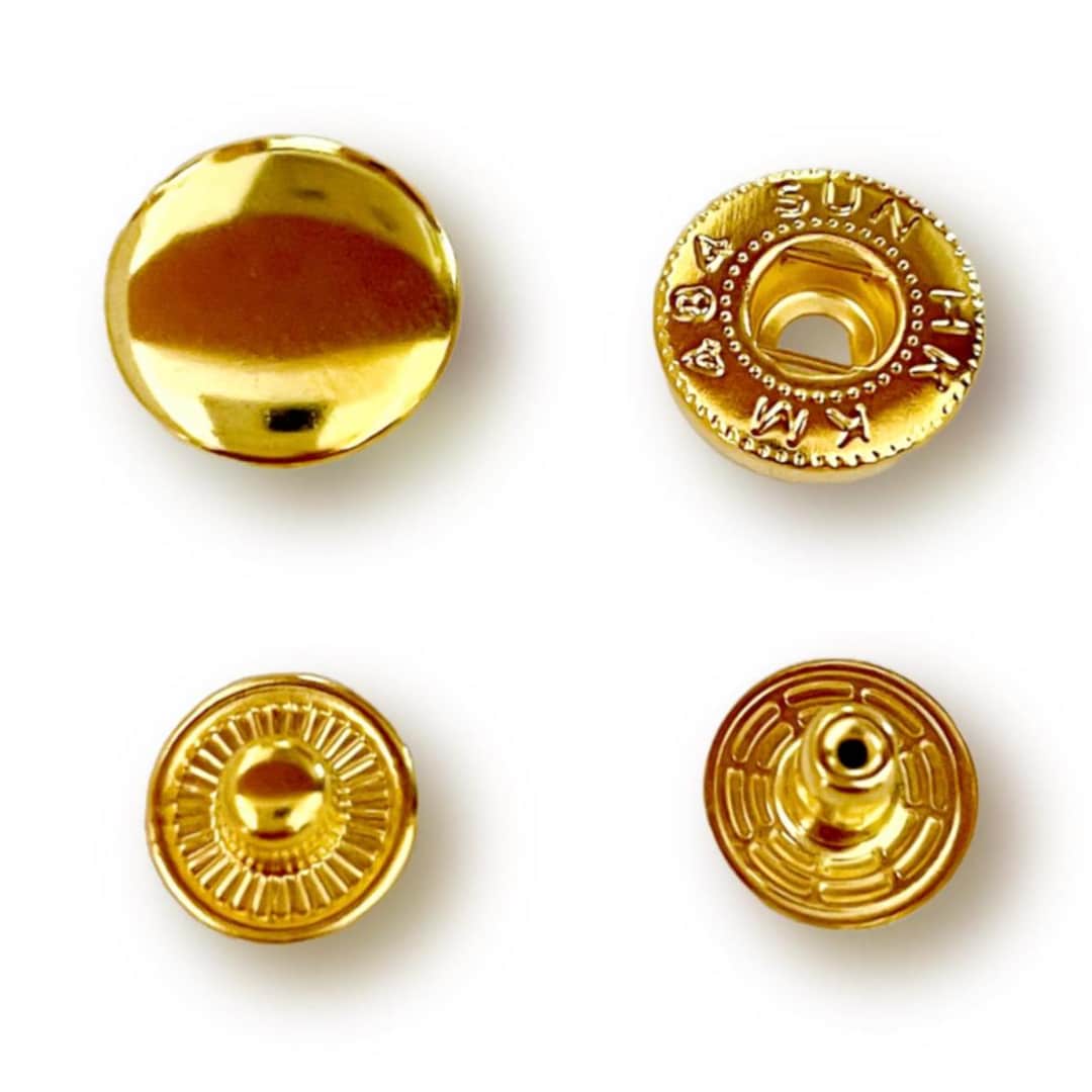 Gold Tone Leather Craft Snaps/fastener Buttons/closure 3 Sizes 10/12.5 ...