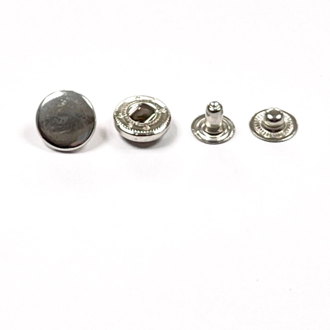 Silver Tone Leather Craft Snaps/fastener Buttons/closure 3 Sizes 10/12 ...