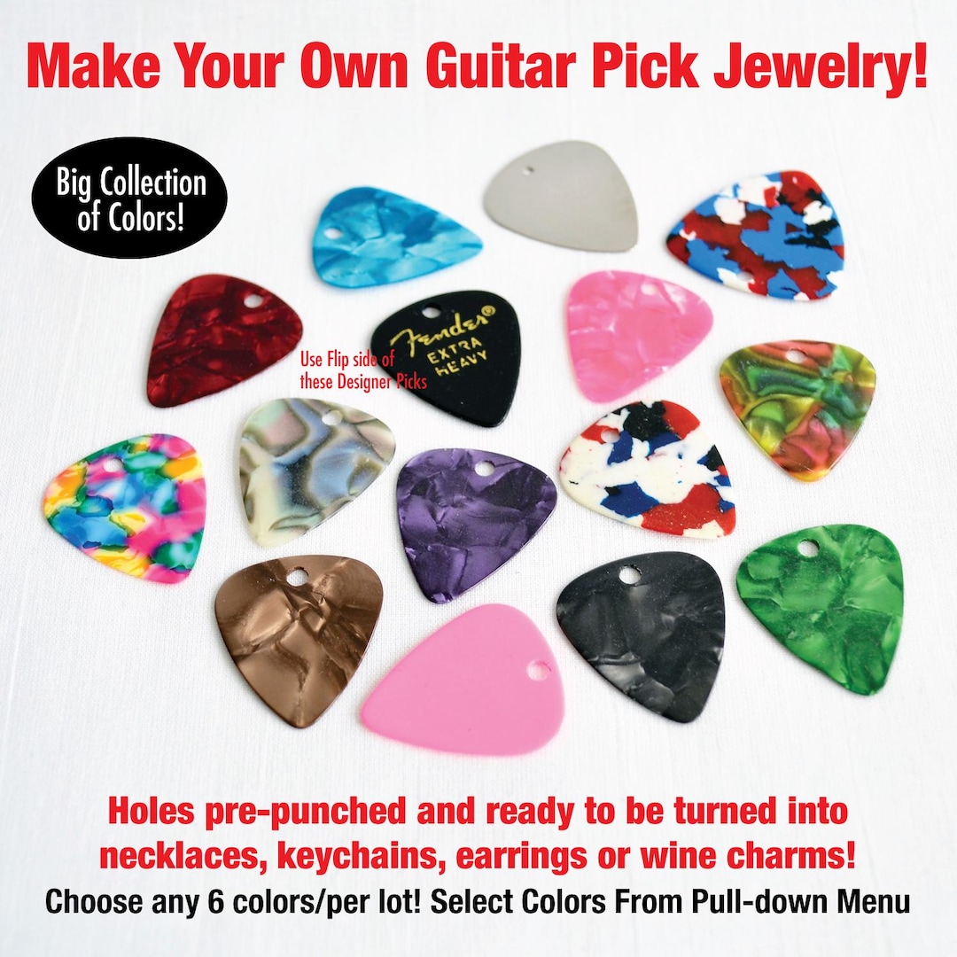 DIY Guitar Picks W/ Pre-punched Holes--create Guitar Pick Projects Like ...