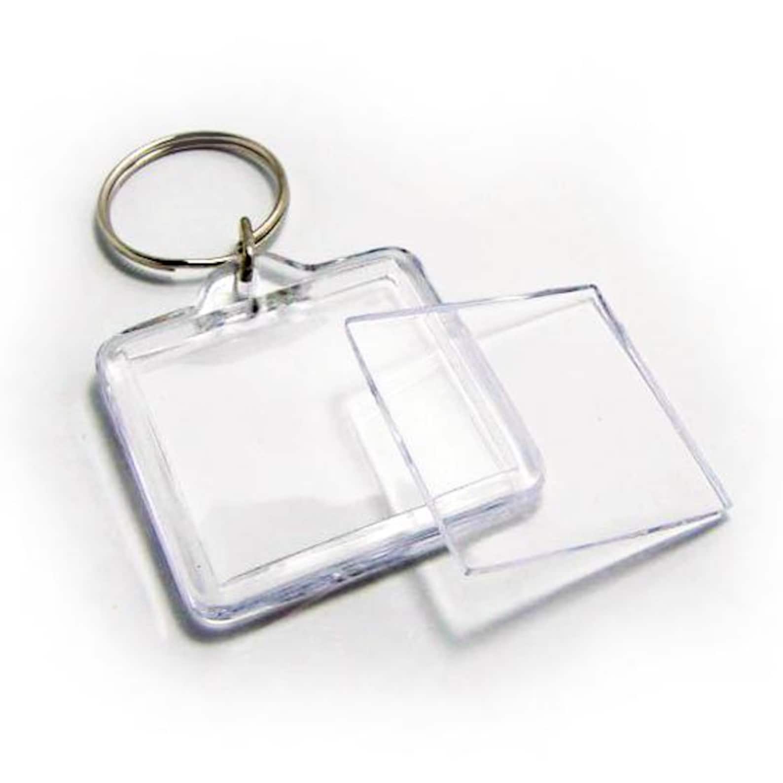 Square Blank Clear Acrylic Photo Insert Keychain-choose Quantity--5pcs ...
