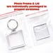Square Blank Clear Acrylic Photo Insert Keychain W 1" Extension Chain ...