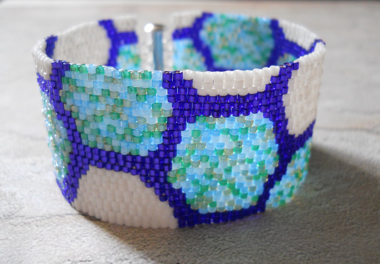 PATTERN: 2-drop Even Count Peyote Stitch Bracelet, "honeycomb", 3 ...