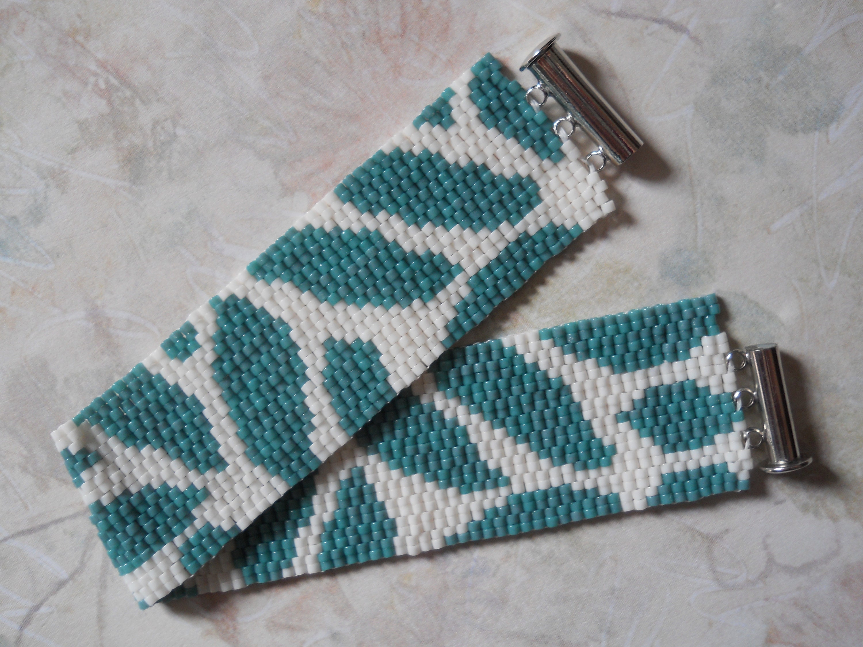 PATTERN: 2-drop Even Count Peyote Stitch Bracelet, "floating Petals", 2 ...