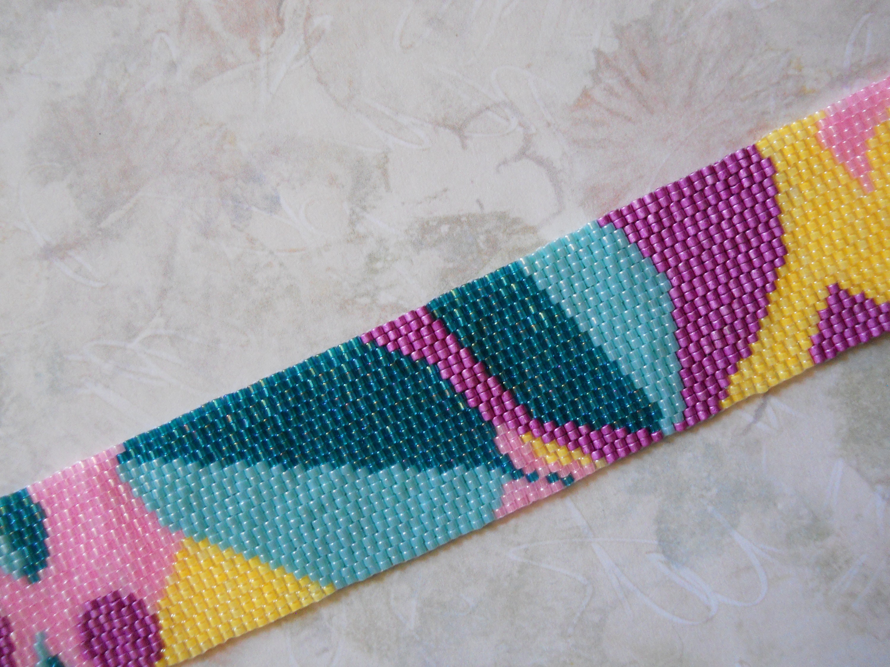 PATTERN; 2-drop Even Count Peyote Stitch, "tropical", 5 Colors - Etsy