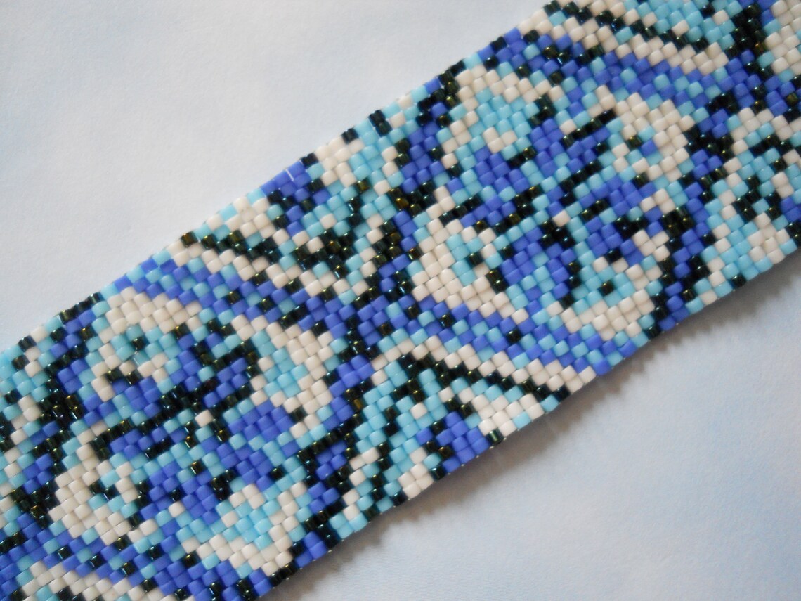 PATTERN: 2-drop Even Count Peyote Stitch, 4 Colors, Ukrainian ...