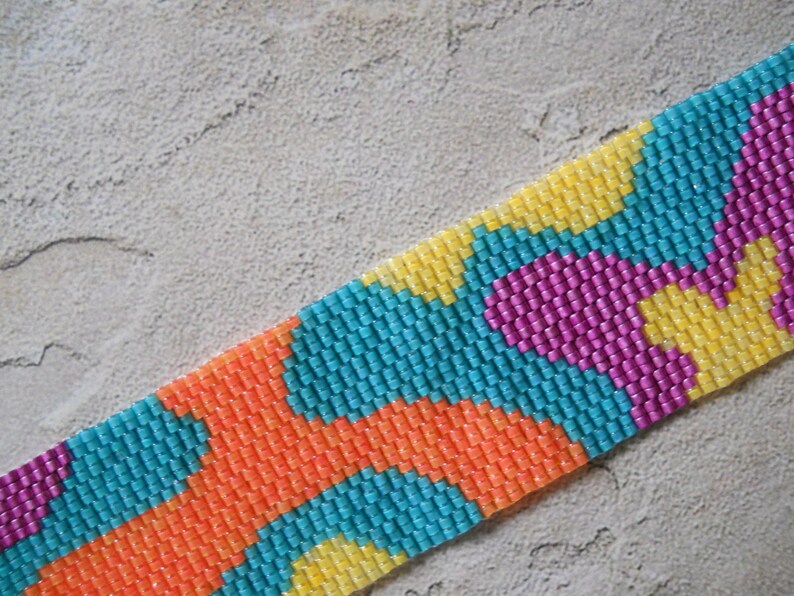 PATTERN: 2-drop Even Count Peyote Stitch Retro Hippie Motif - Etsy