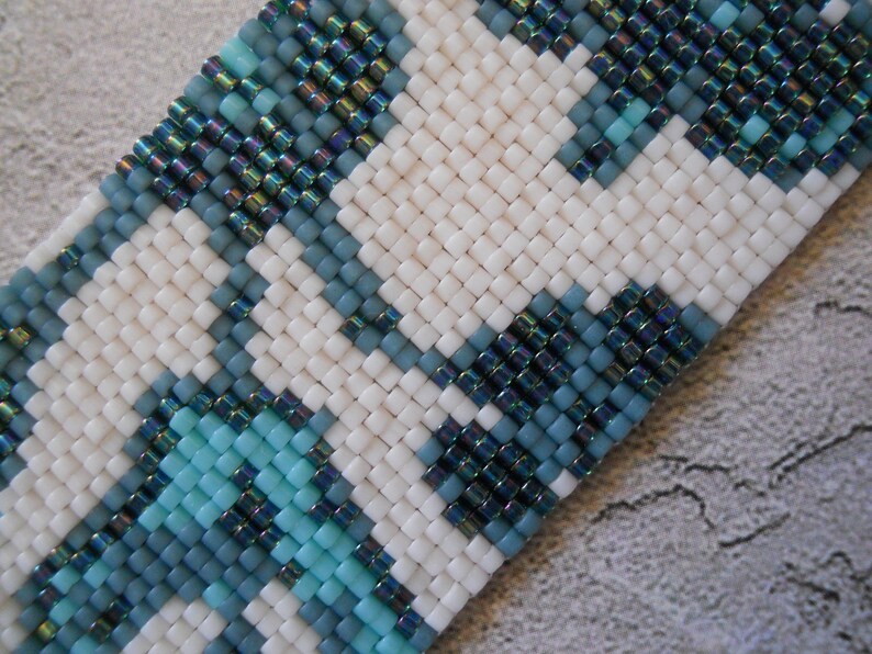 PATTERN: 2-drop Even Count Peyote Stitch Bracelet Floral - Etsy