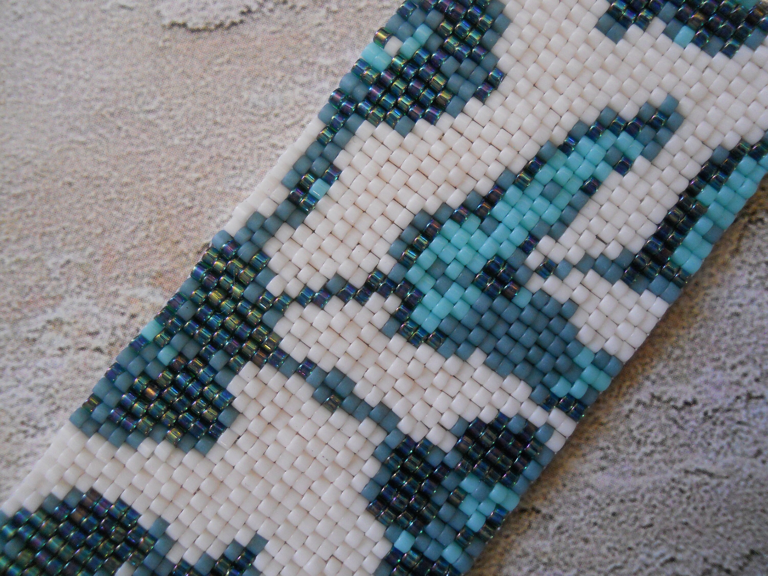PATTERN: 2-drop Even Count Peyote Stitch Bracelet Floral - Etsy