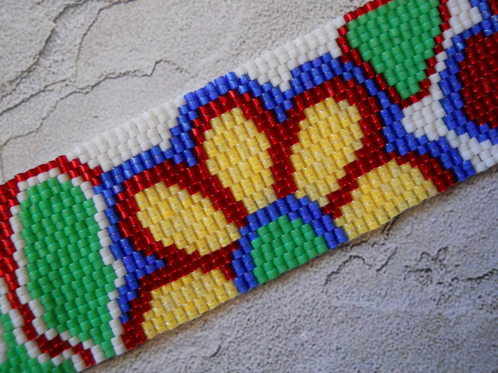PATTERN: 2-drop Even Count Peyote Stitch Bracelet, "hearts & Flowers ...