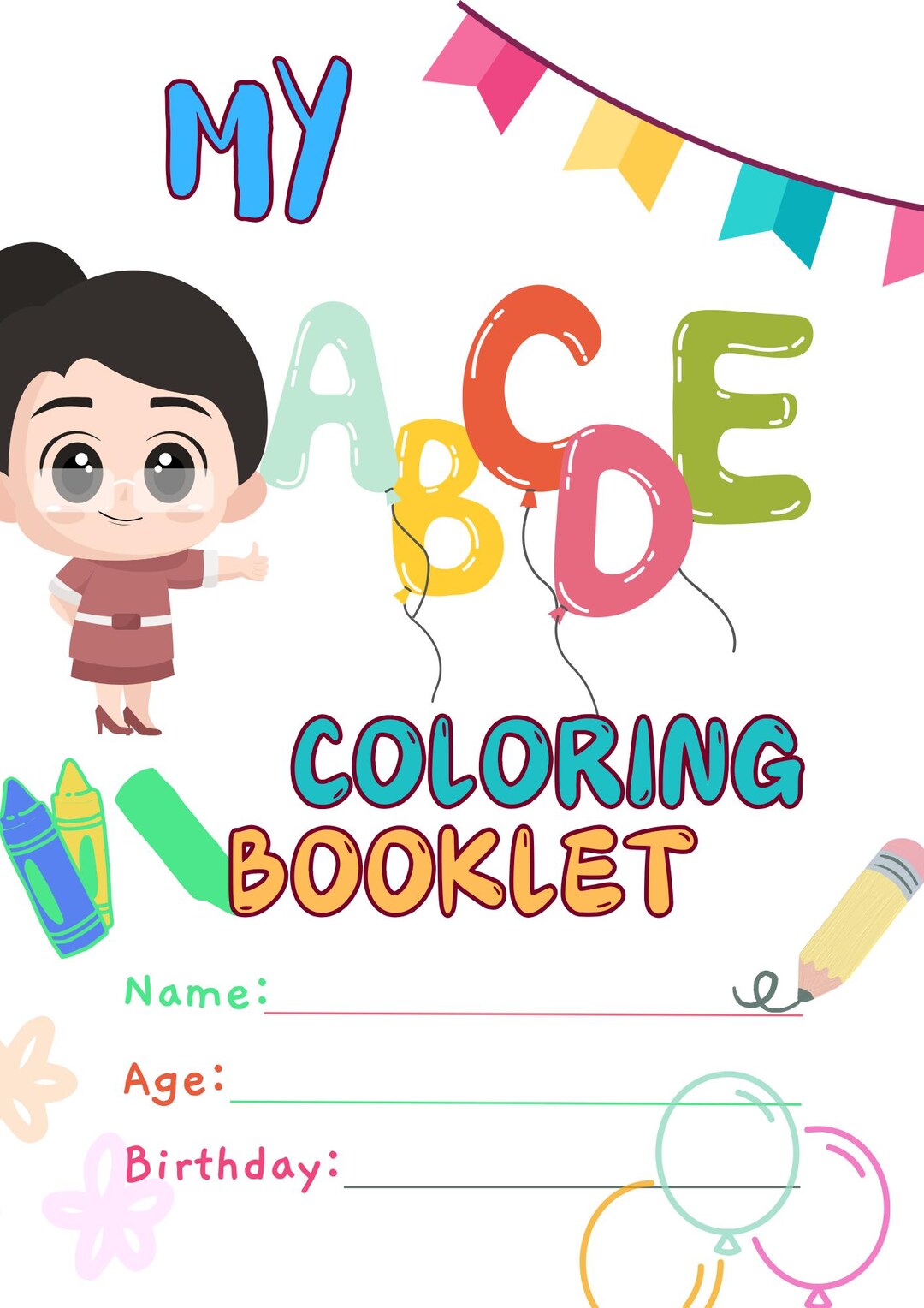 ABC Coloring Booklet - Etsy