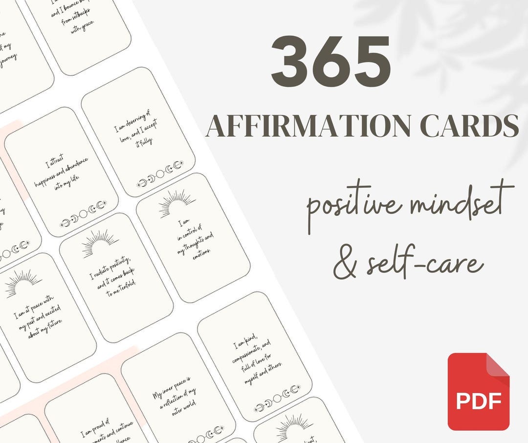 Daily Affirmations Cards Positive Quotes for Positive Morning Law of ...