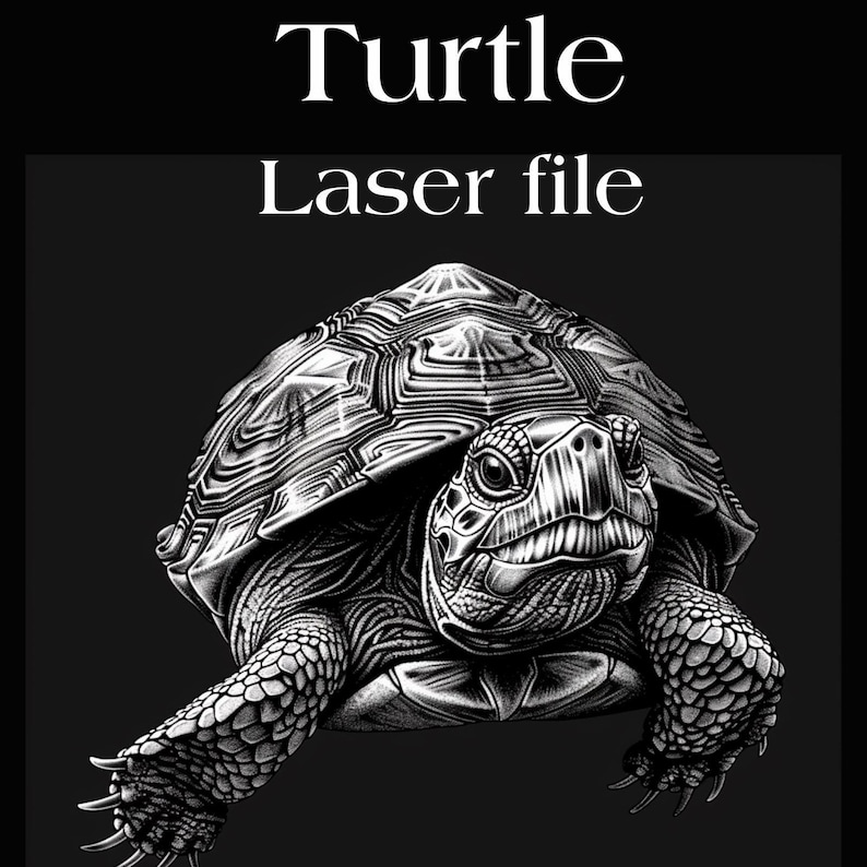 Turtle Laser Engraving SVG Files for Lightburn Animal Vector Art for ...