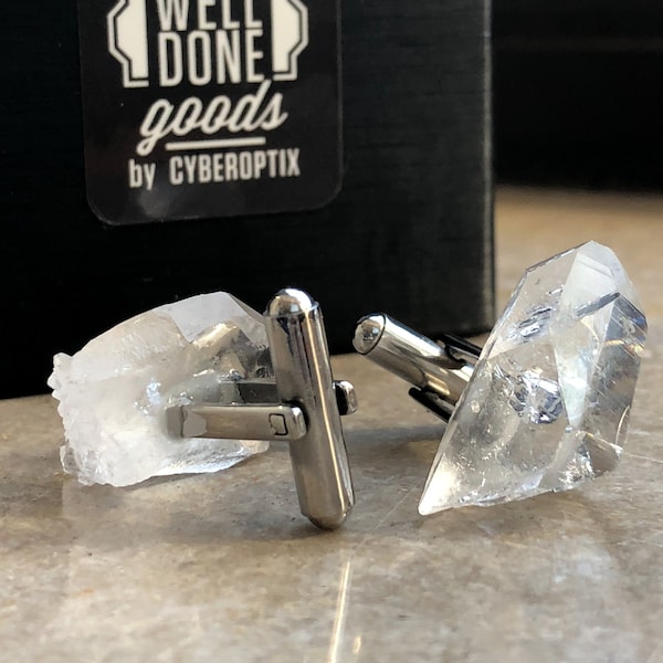 Raw Stone Cufflinks - Etsy