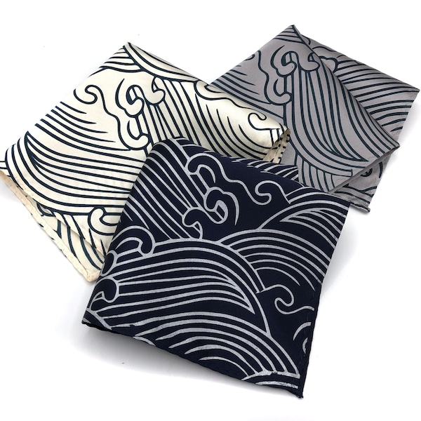 Wave Pocket Square - Etsy