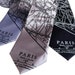 Paris Map Necktie. French Map Men's Tie. Map of Paris France, Tie for ...