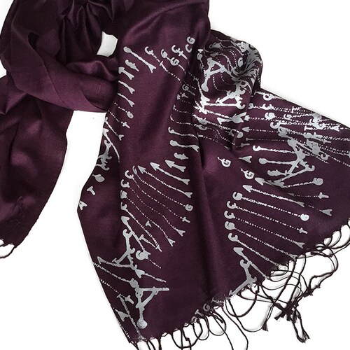 DNA Scarf. DNA Double Helix Silkscreened Soft Pashmina. | Etsy