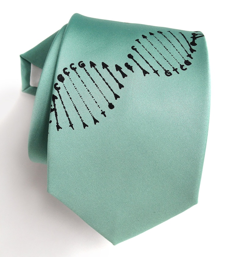 DNA Tie. DNA Double Helix, Mens Silk Necktie. Molecular Biologist ...