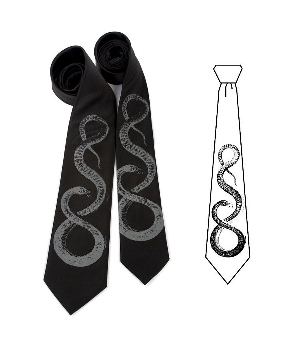 Snake Tie skinny tie or wide. Reptile lover gift. | Etsy