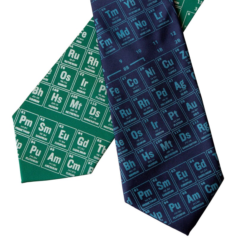 Periodic Table of the Elements Tie, Silk Necktie. Science Ties, Science ...